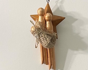Clothespin Nativity Ornament - Etsy