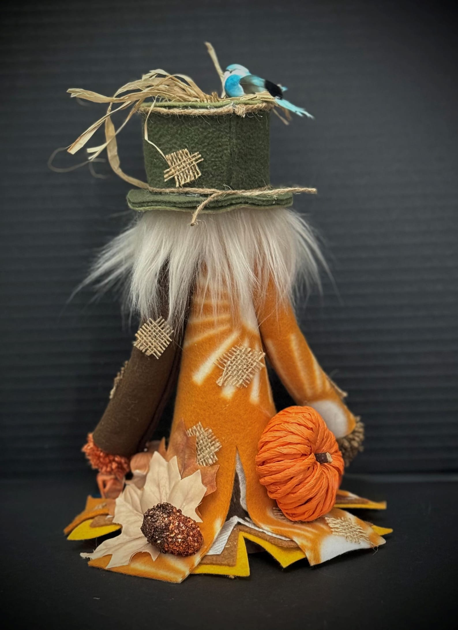 Scarecrow Steam-punky Gnome With Top Hat - 11.5 Inches Tall - Etsy