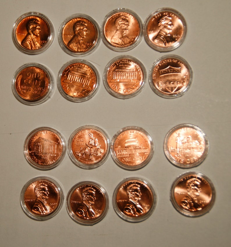 2009 Commeritive Lincoln Penny Set, and Other Style of Back Designs. - Etsy