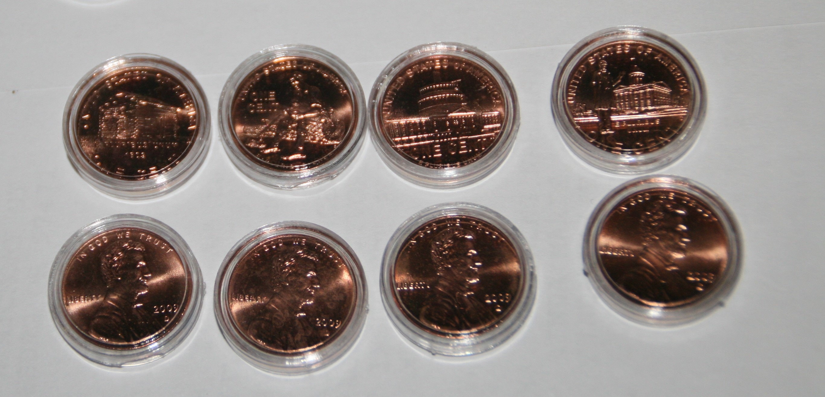 2009 Commeritive Lincoln Penny Set, and Other Style of Back Designs. - Etsy