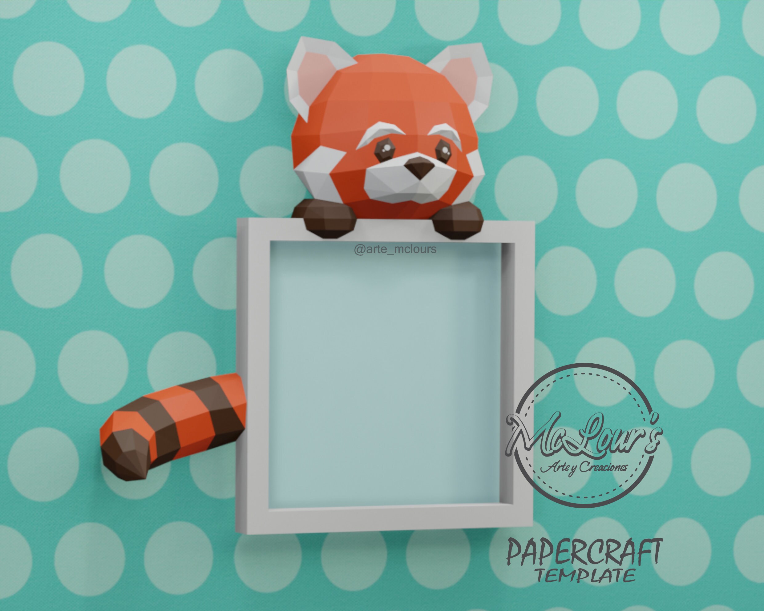 Red Panda Shadow Box/ Diy Craft/ Template PDF STUDIO SVG/ Low - Etsy UK