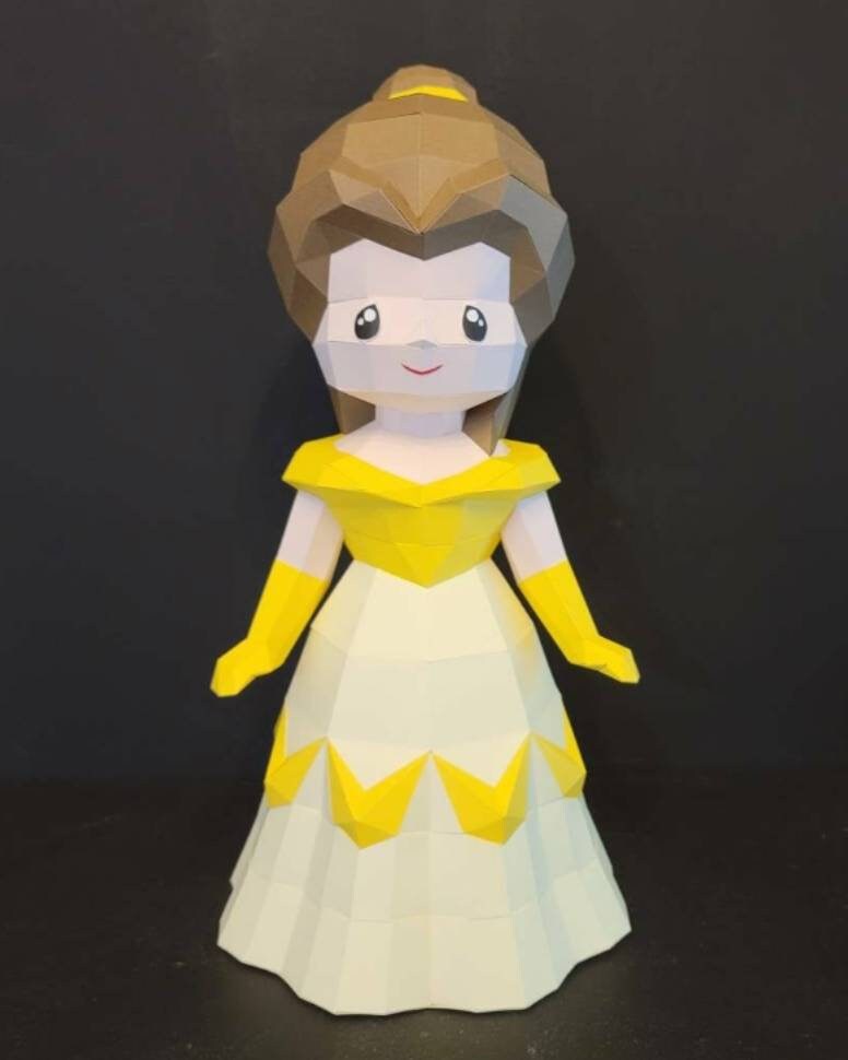 Princess/ DiY Craft/ Princess/ Template DXF DXF SVG/ Low Poly/ | Etsy