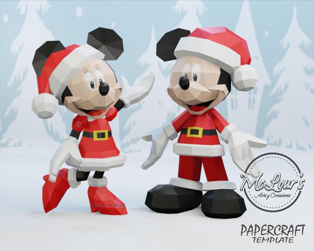 Mrs Claus/ Diy Craft/ Template PDF STUDIO SVG/ Low Poly/ Papercraft ...