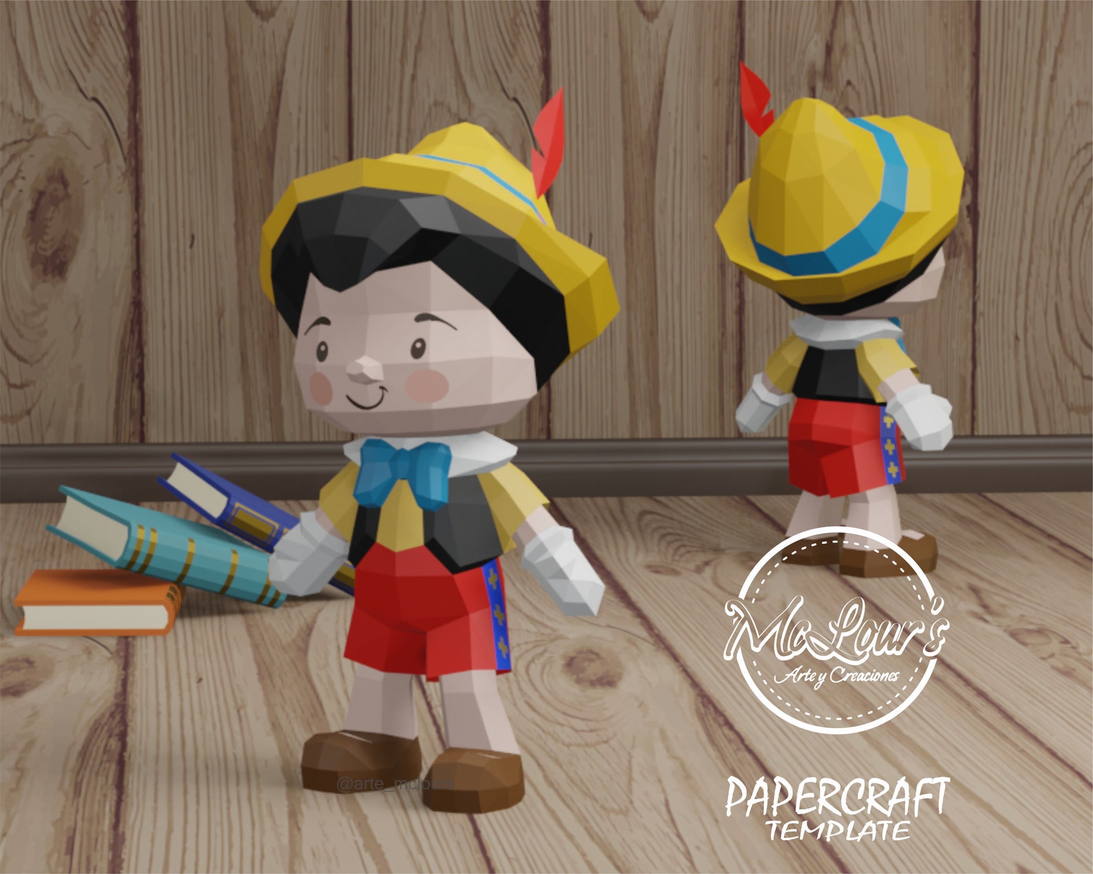 Boy Doll Papercraft/ DiY Craft/ Template PDF STUDIO SVG/ Low Poly ...