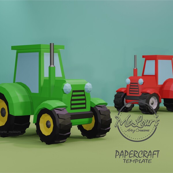 3d Paper Tractor - Etsy