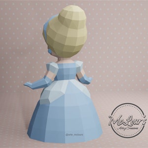 Doll 44/ Diy Craft/ Template PDF STUDIO SVG/ Low Poly/ Papercraft/ 3D ...
