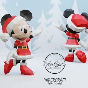 Mr and Mrs Claus/ Diy Craft/ Template PDF STUDIO SVG/ Low Poly ...