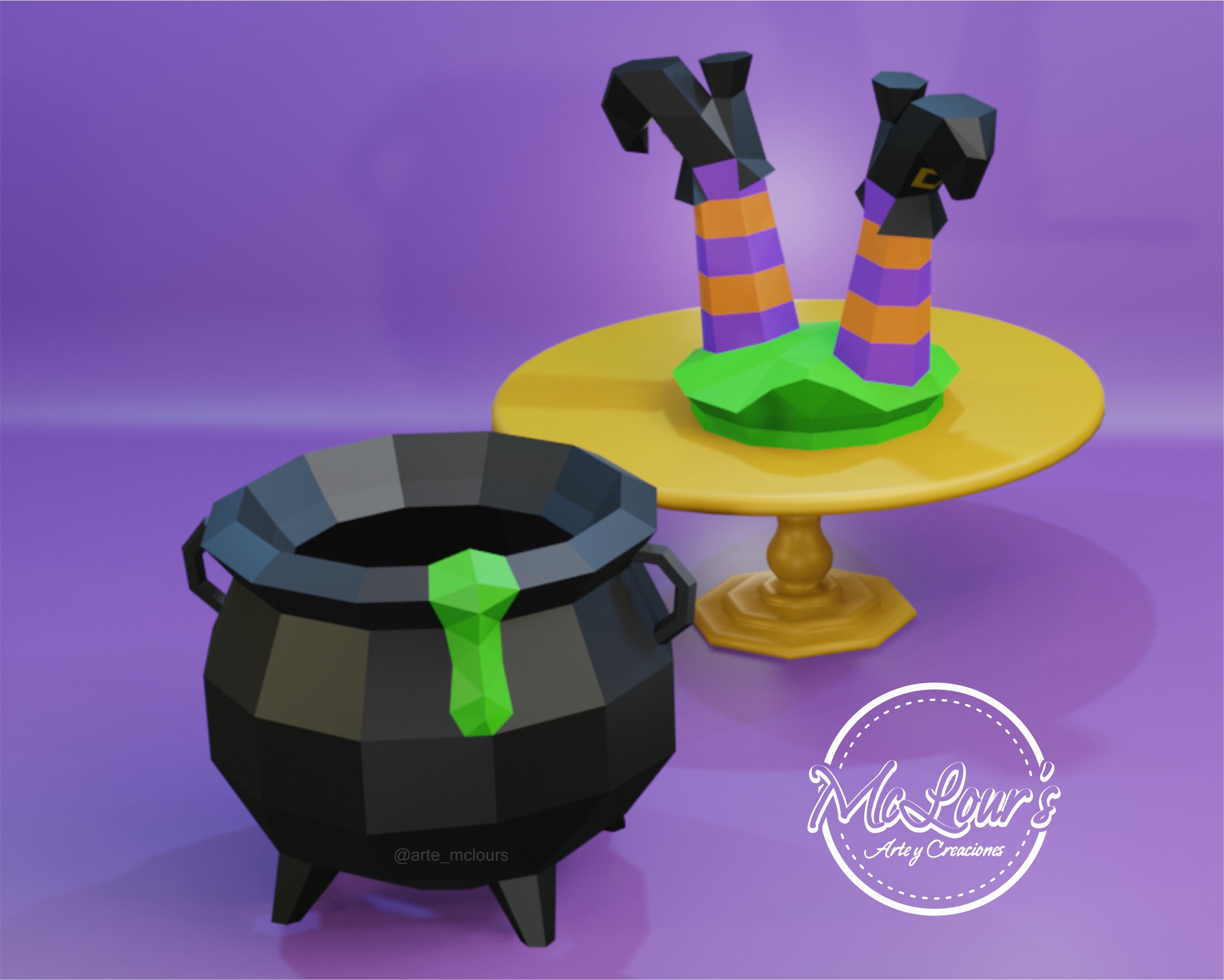 Witch Cauldron Box/ Halloween/ Diy Craft/ Template PDF STUDIO - Etsy