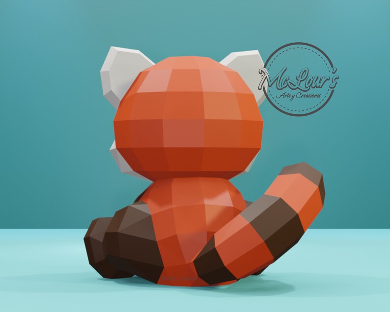 Sitting Red Panda/ Diy Craft/ Template PDF STUDIO SVG/ Low - Etsy