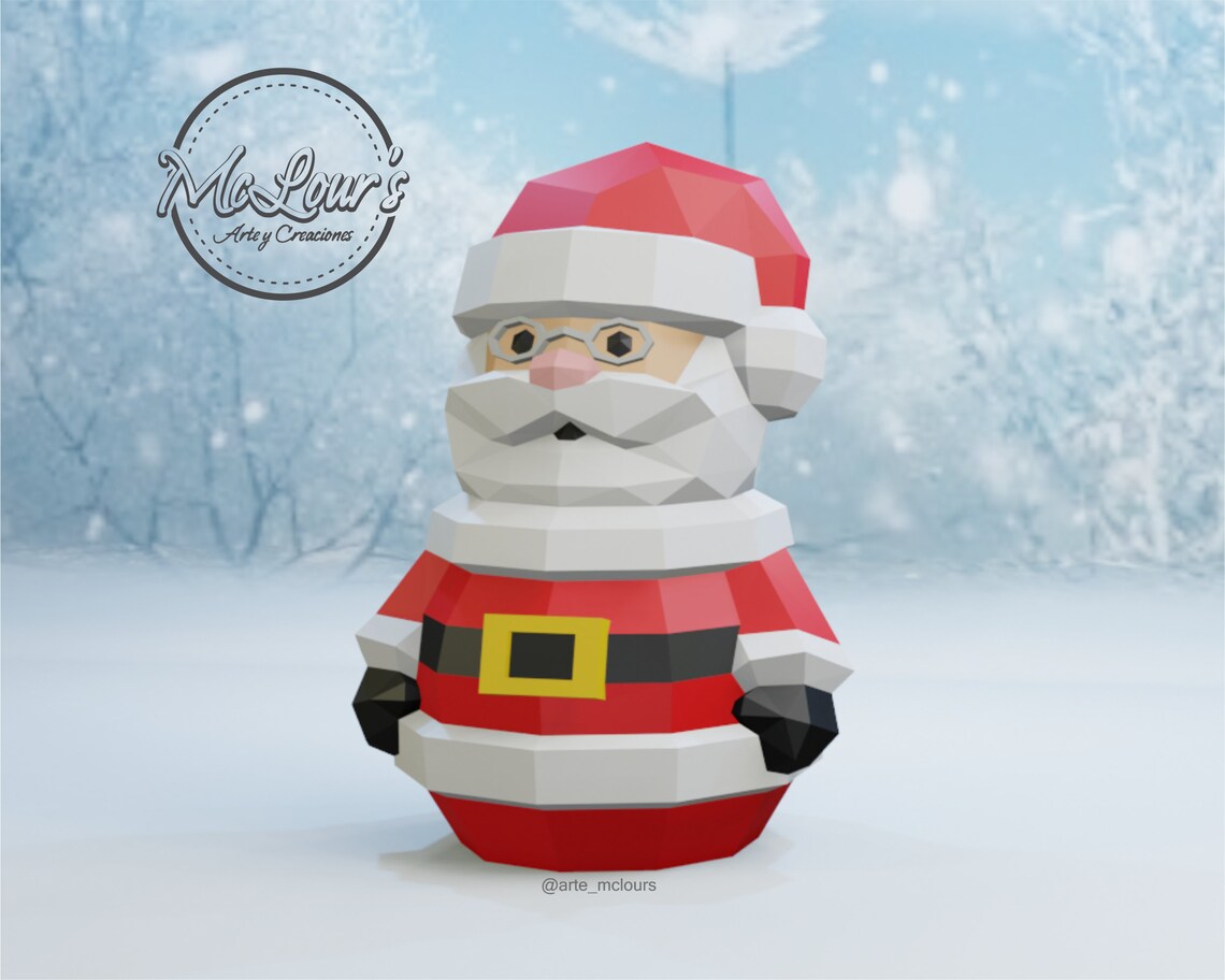 Santa Claus Box/ Craft/ Caja De Rejalo/ Candy Bowl/ Template - Etsy