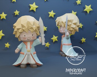 Boy Doll Papercraft/ DiY Craft/ Template PDF STUDIO SVG/ Low Poly ...