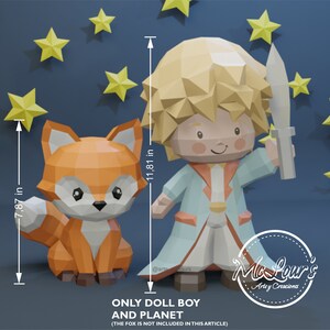 Boy Doll/ Diy Craft/ Template PDF STUDIO SVG/ Low Poly/ Papercraft/ 3D ...