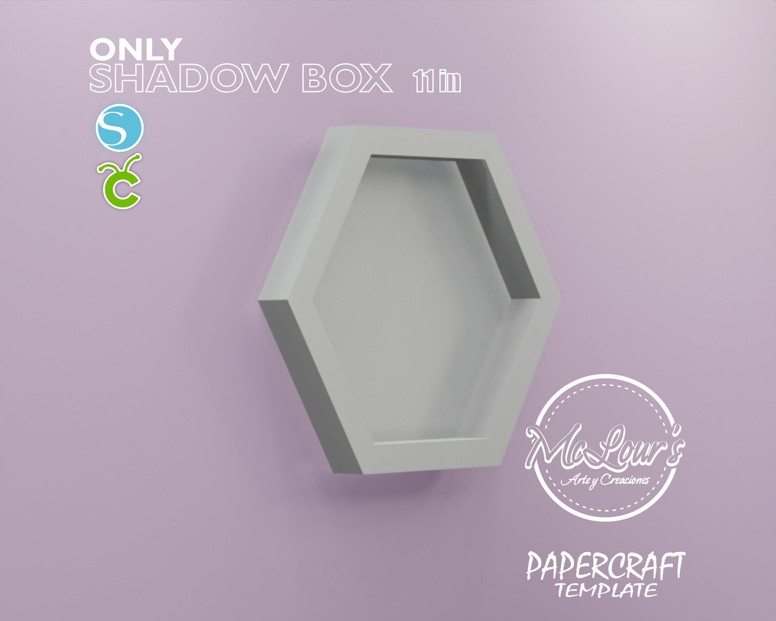 Hexagonal Shadow Box 11/diy Craft/ Template STUDIO SVG/ - Etsy