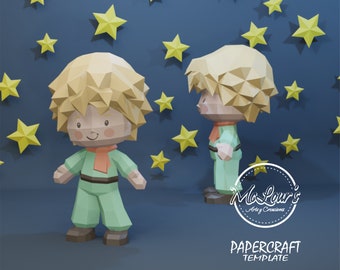 Boy Doll Papercraft/ DiY Craft/ Template PDF STUDIO SVG/ Low Poly ...