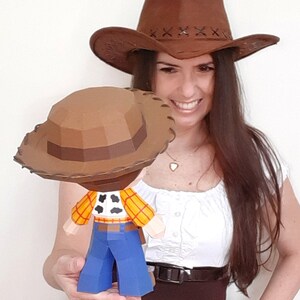 Cowboy Papercraft/ Diy Craft/ Template PDF STUDIO SVG/ Low Poly ...