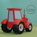 Farm Tractor/ Diy Craft/ Template PDF STUDIO SVG/ Low Poly/ Papercraft ...