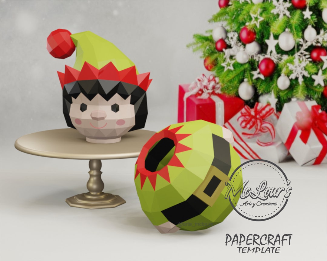 Christmas Elf Box/ Diy Craft/ Caja De Rejalo/ Template PDF STUDIO SVG ...