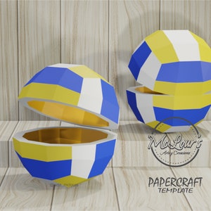 Ball Box Set/ Diy Craft/ Template PDF STUDIO SVG/ Low Poly/ Papercraft ...