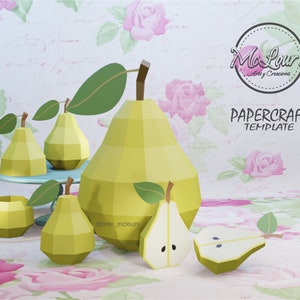 Pear Boxes/ Candy Bar Box/ Candy Bowl/ Diy Craft/ Pear Boxes/ Template ...