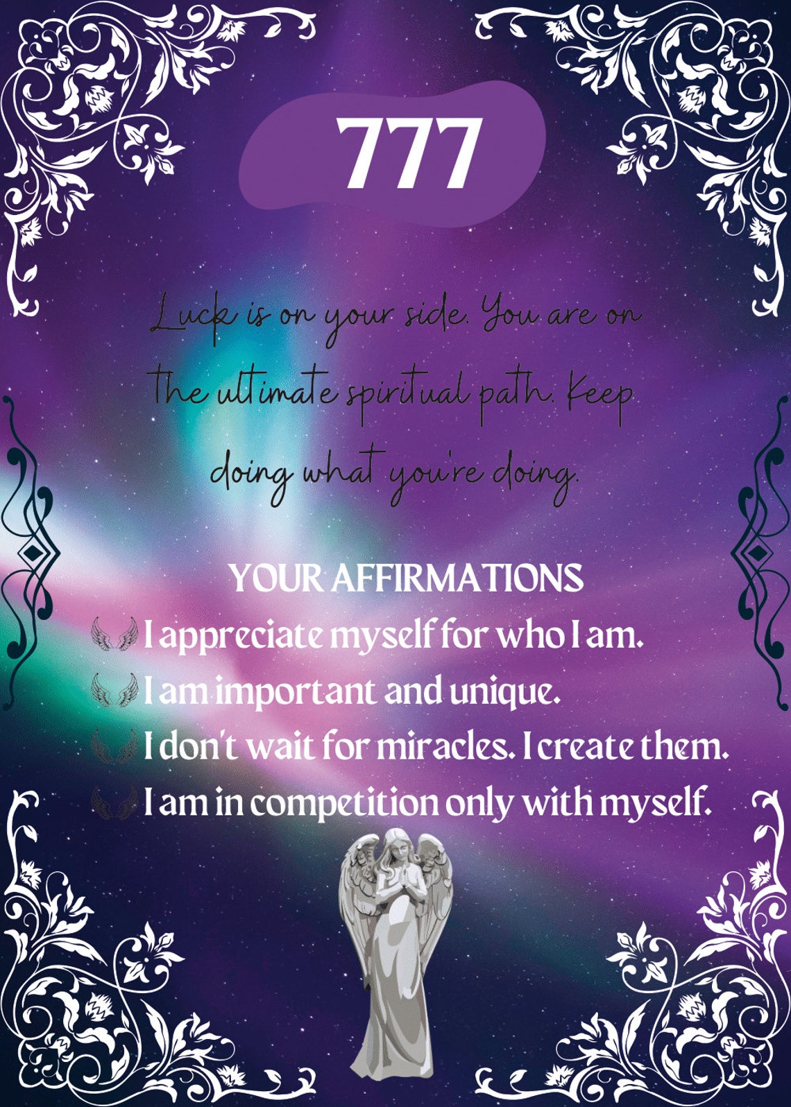 Angel Number Affirmation Cards Printable Angel Number Cards ...