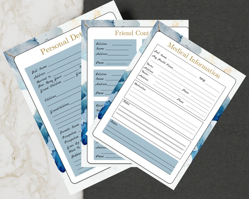 End of Life Planner Printable Final Preparations Emergency Funeral ...