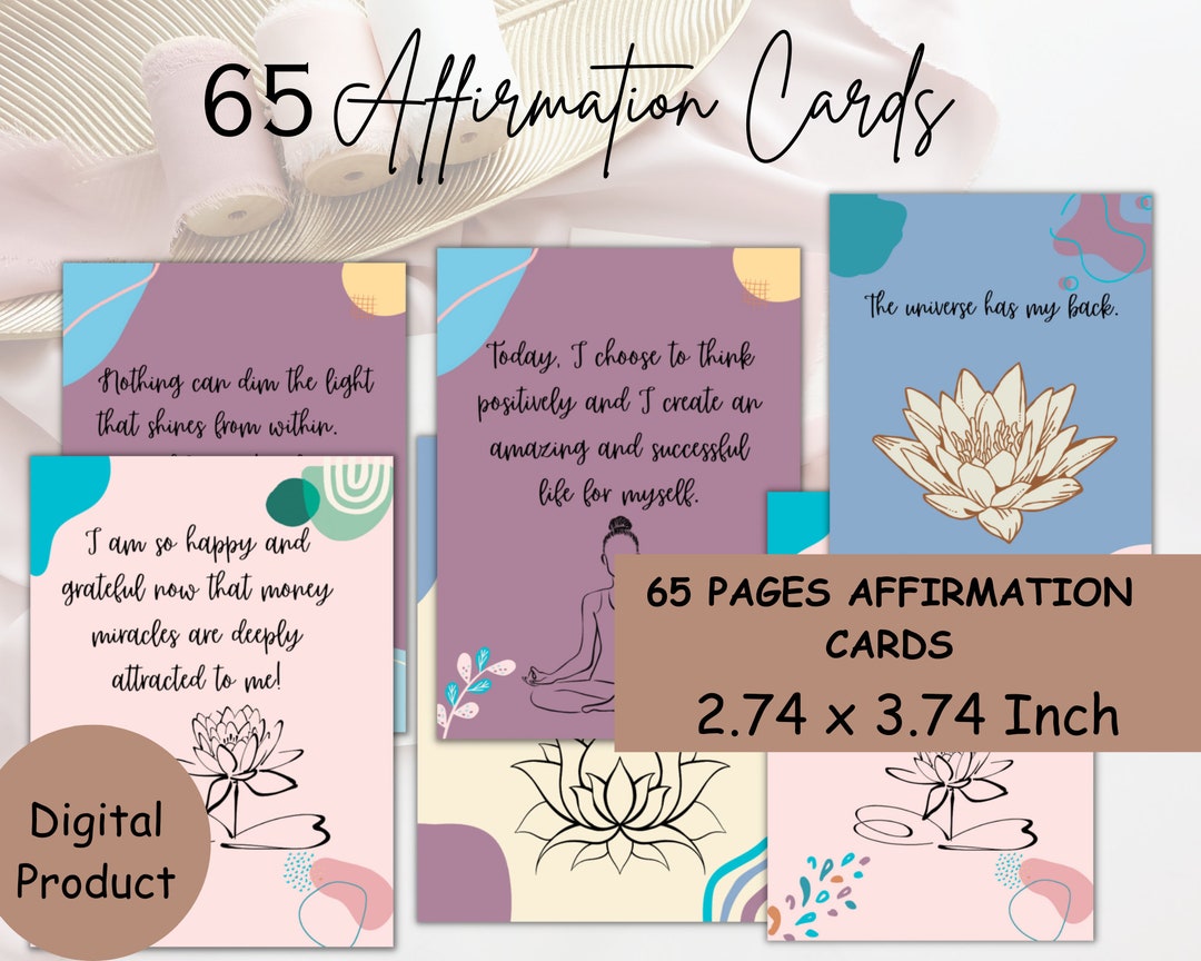 Affirmation Cards, Printable Cards, Motivational Cards, Positivity ...