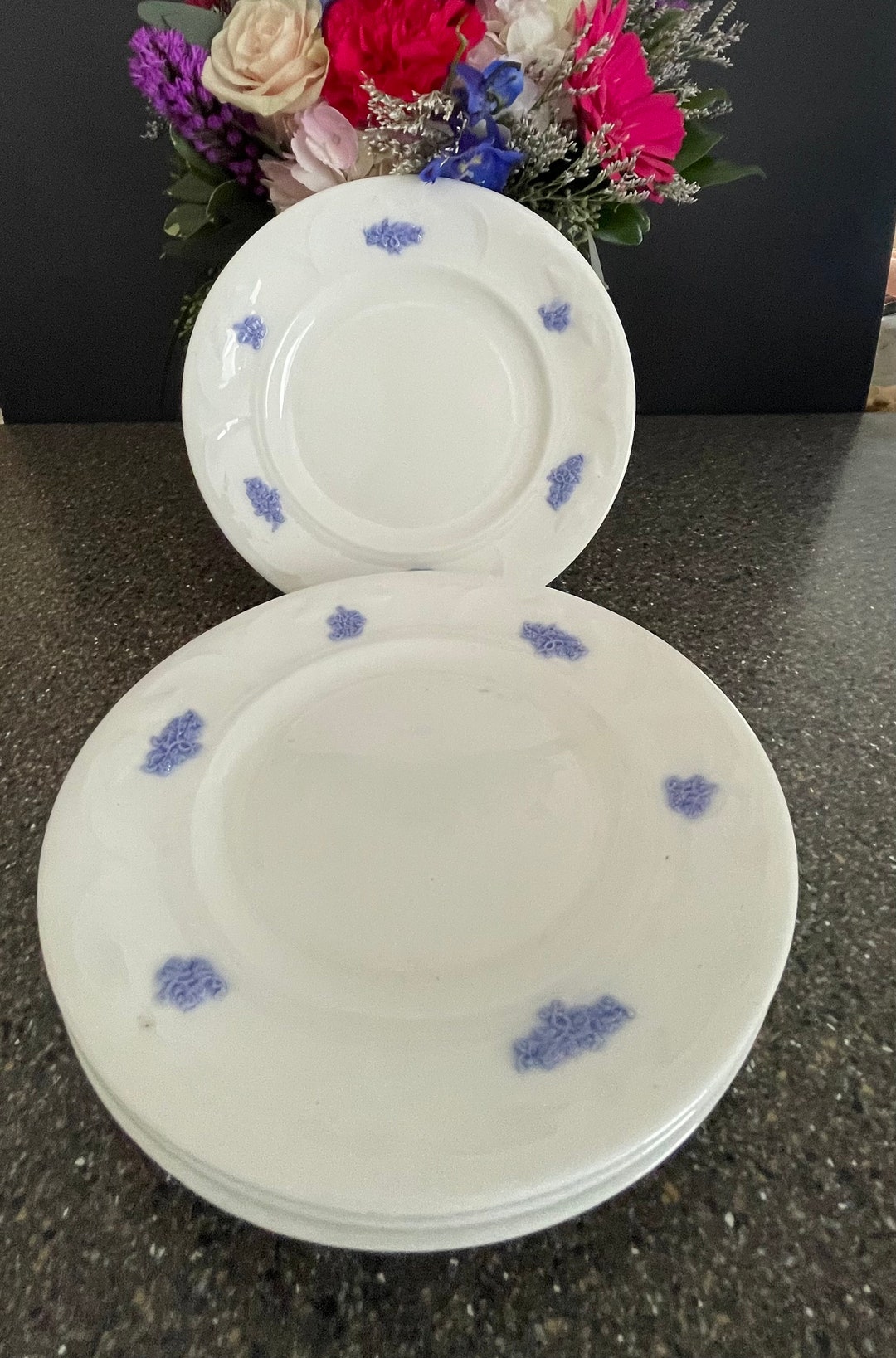 Set of 4 Adderley Blue Chelsea Dessert Side Plate - Etsy