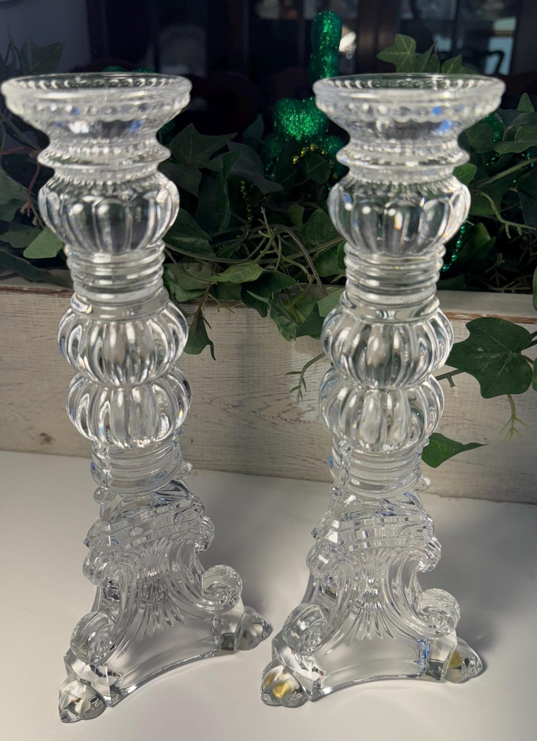 Elegant Bombay Company Crystal Candle Holders - Etsy