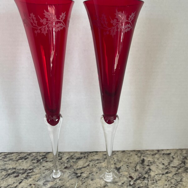 Red Flutes - Etsy