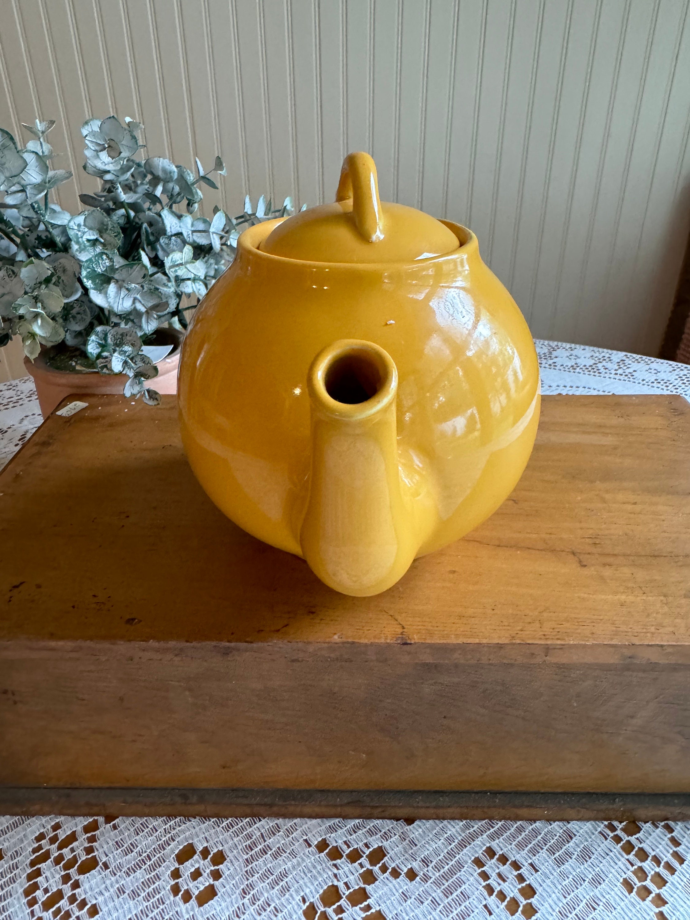 Vintage Lipton Tea 4 Cup Teapot Mustard Yellow - Etsy
