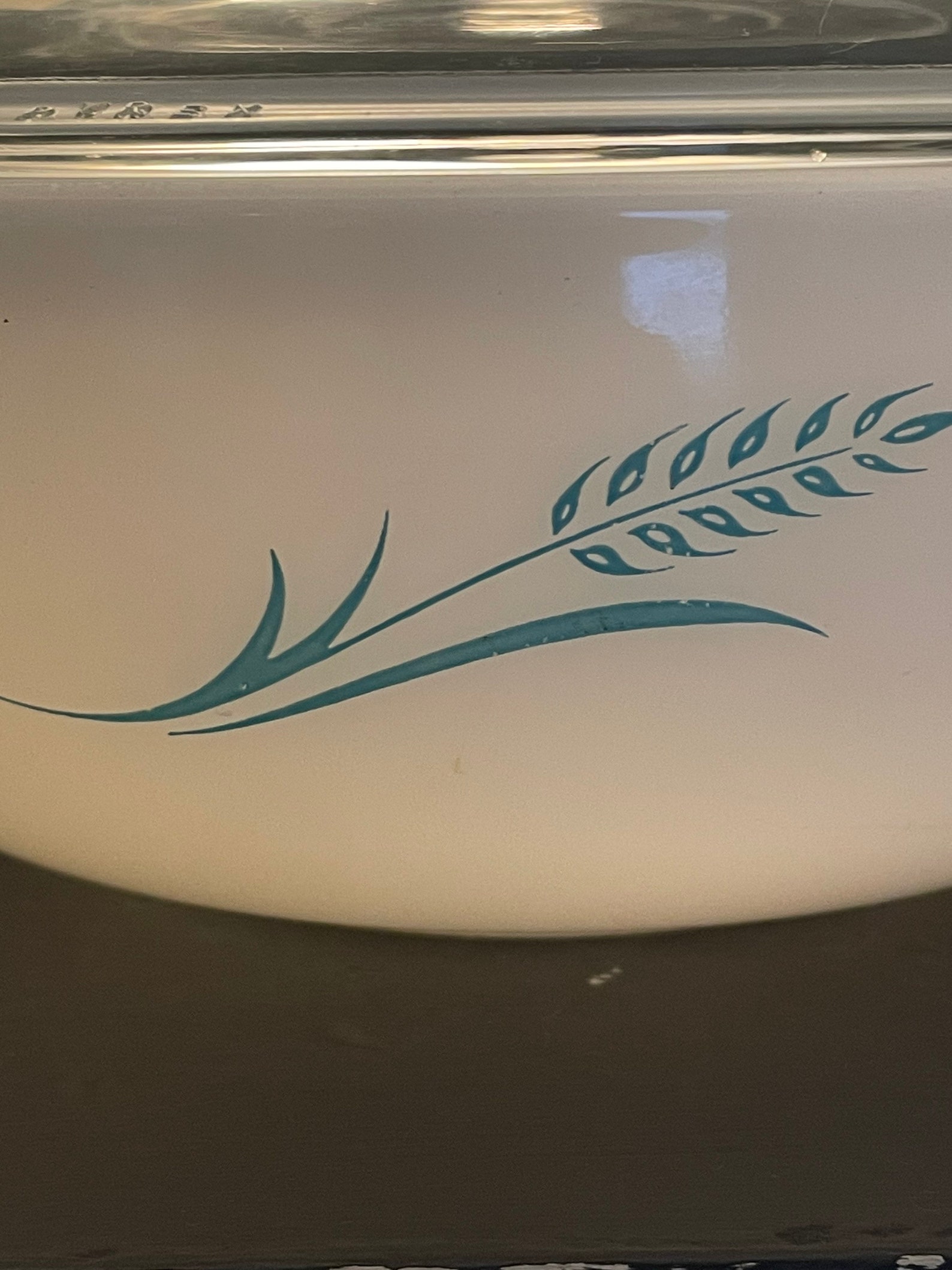 Pyrex 023 Turquoise Wheat and White 1.5 Casserole - Etsy