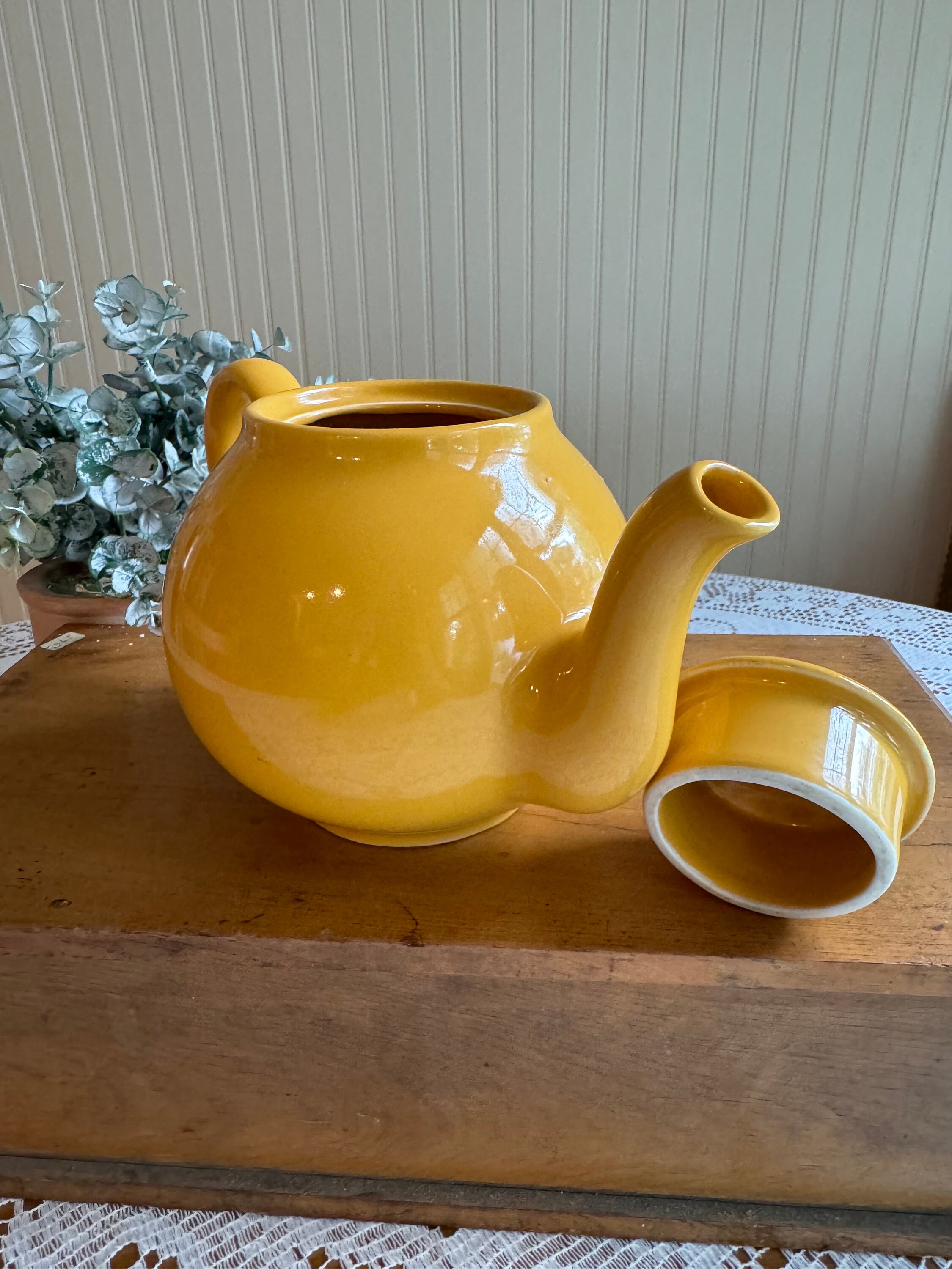 Vintage Lipton Tea 4 Cup Teapot Mustard Yellow - Etsy