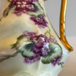 Antique Vintage Hermann Ohme Hand Painted Violet Tea Set Teapot Sugar ...