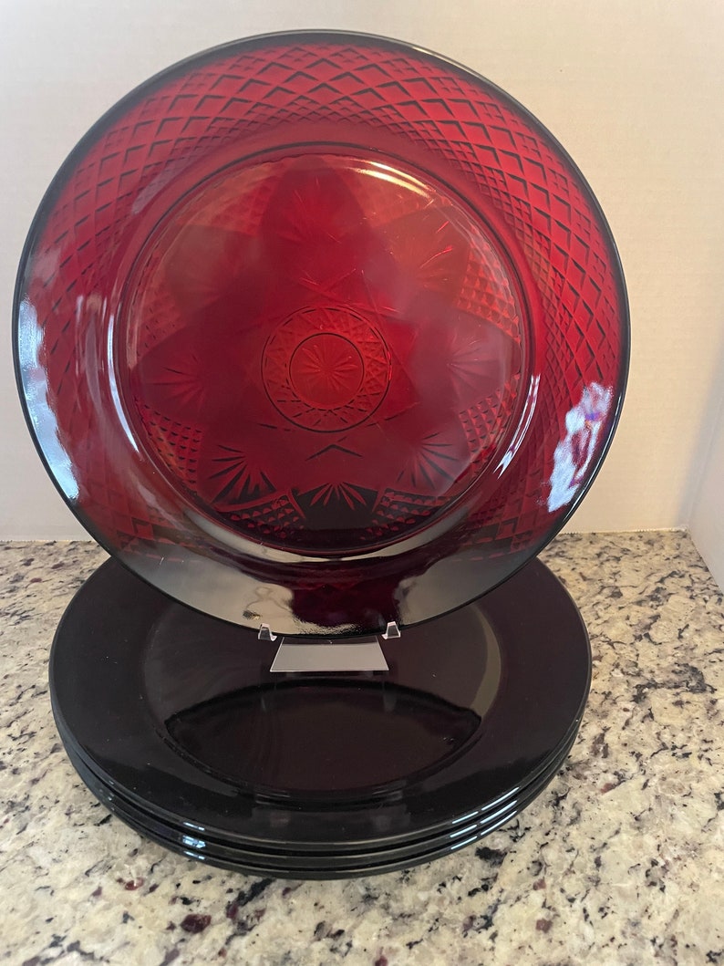 Vintage Cristal Darqes Luminarc 10 Set of Four - Etsy