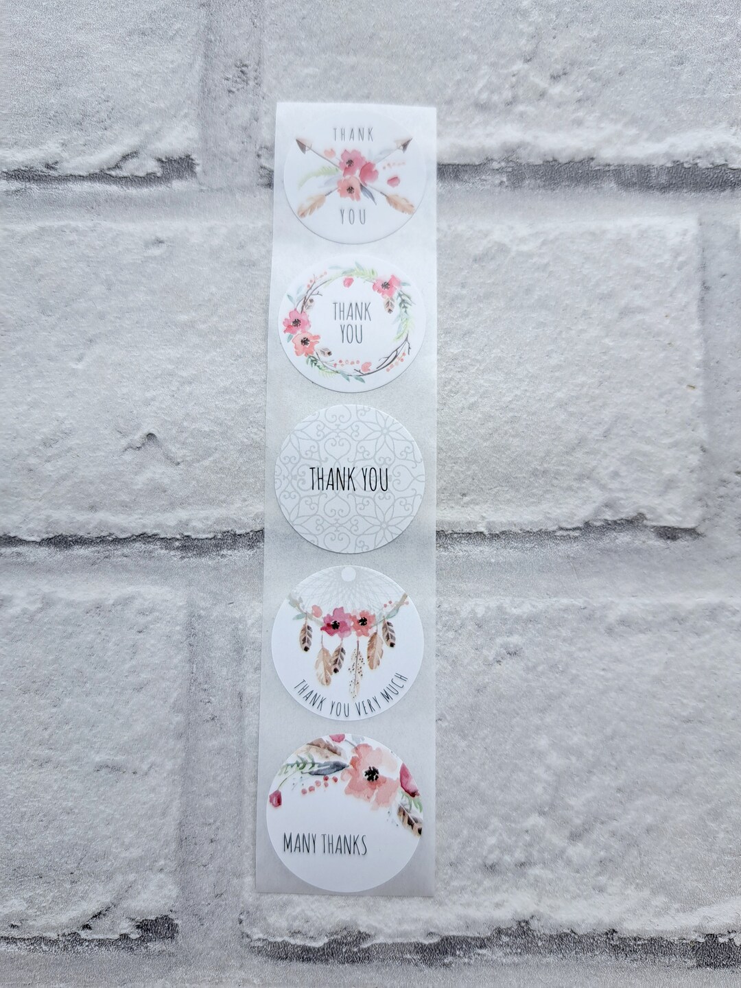 100 X Thank You Stickers Parcel Labels Assorted Designs. - Etsy