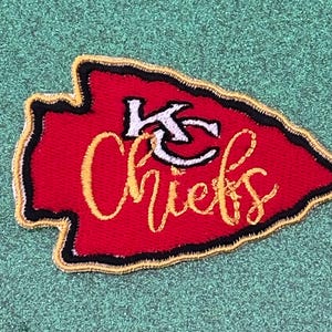 KC Chiefs Embroidered Iron on Patch - Etsy