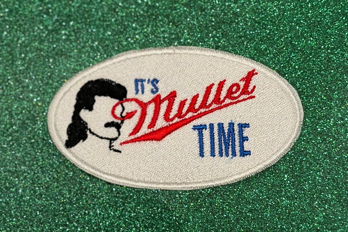 Mullet Time Iron on Patch - Etsy