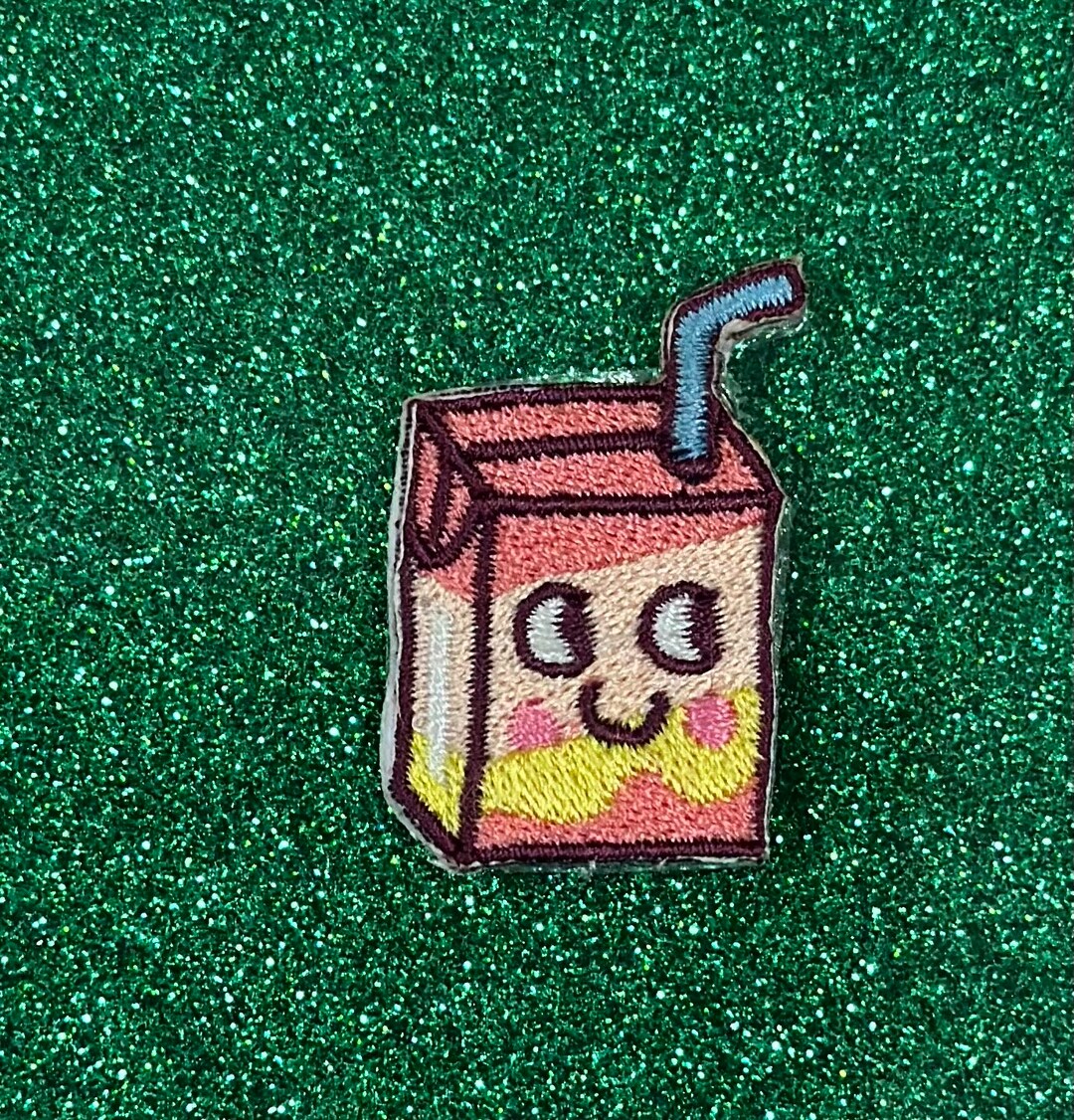 Mini Juice Box Iron on Patch - Etsy