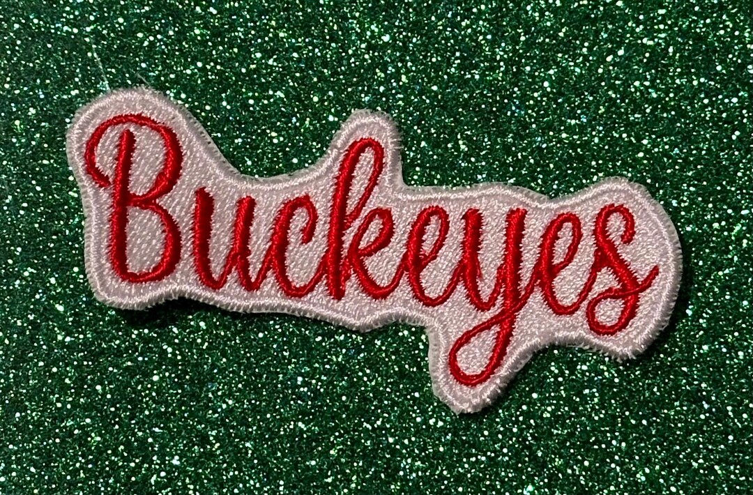 Buckeye Embroidered Iron on Patch, Helmet Sticker Patch - Etsy