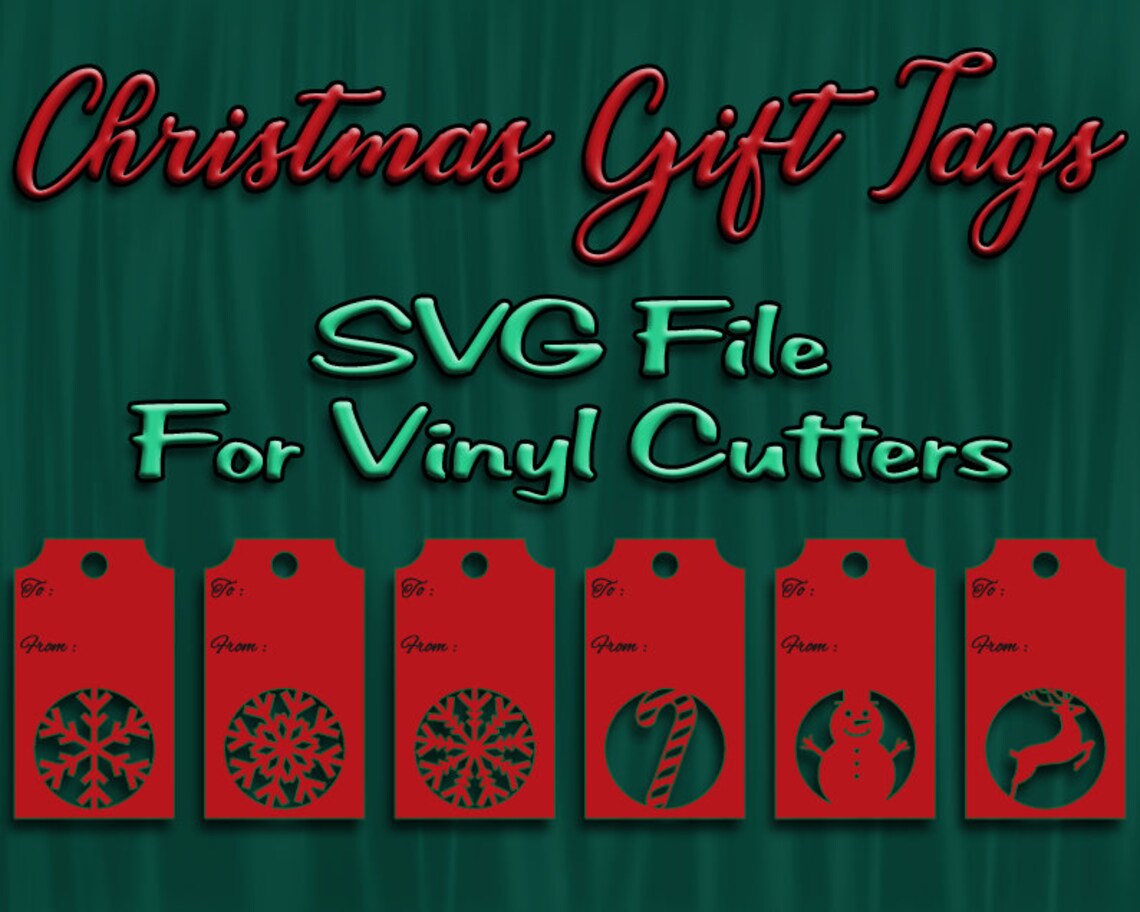 Christmas Gift Tags SVG File - Etsy