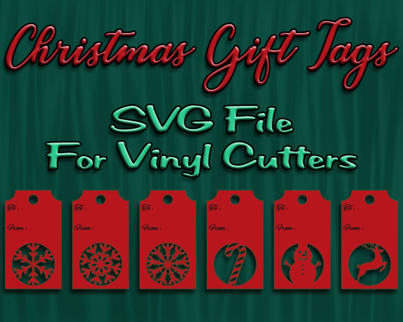 Christmas Gift Tags SVG File - Etsy