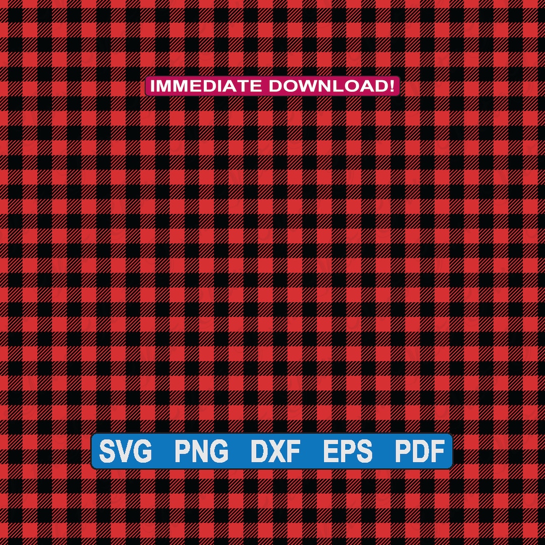 Red Plaid SVG Digital File Download Fall Autumn Winter for - Etsy