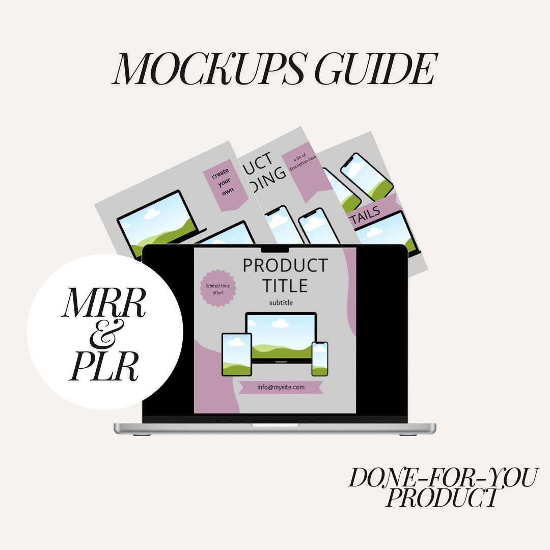 Profitable Pixels: Digital Mockups Guide With Resell Rights MRR PLR Digital Products Digital ...