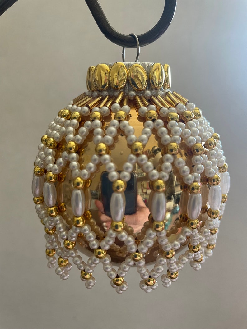 Beaded Christmas Ornament Cover, 2428 - Etsy