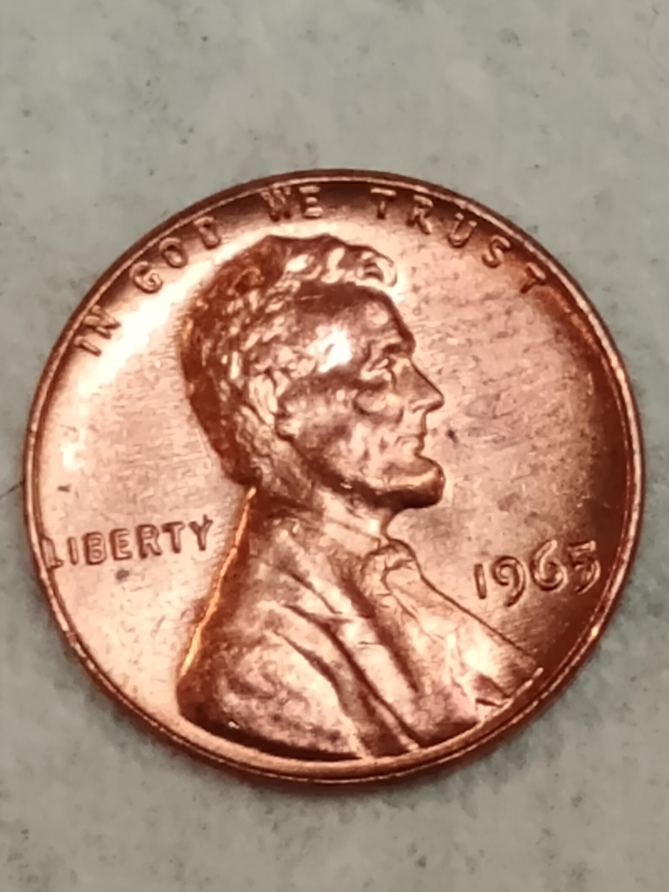 1965 Lincoln Memorial Multi Strike Mirrored Obv Die Cap Error Strike ...