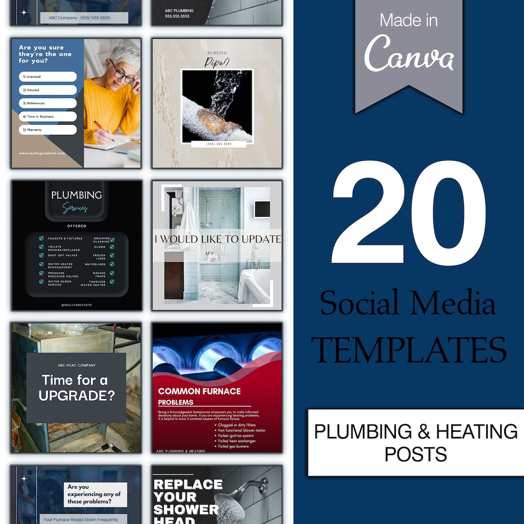 HVAC ︱plumbing & Heating Social Media Posts ︱company ︱mechanical ...