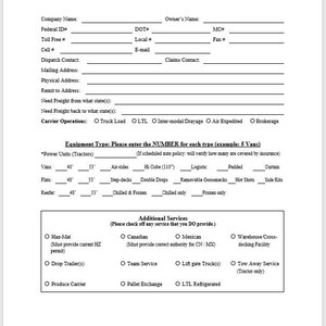 Carrier Packet ︱ Broker Template ︱carrier Agreement ︱ Trucking Company ...