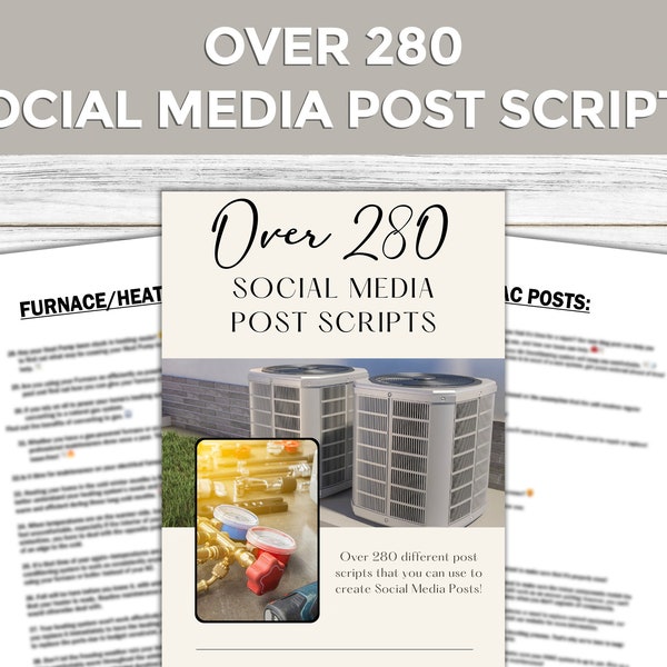 HVAC Social Media Posts for Facebook & Instagram Templates - Etsy