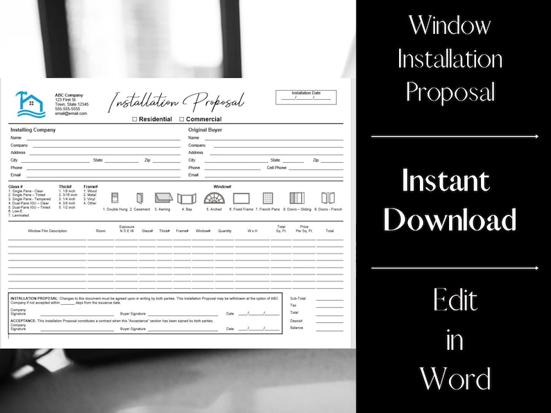 Window Installation Proposal Window Installation ︱ Replacement ︱instant ...