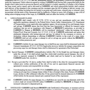 Broker & Carrier Agreement ︱contract ︱instant Download ︱template ...